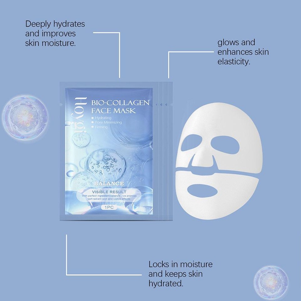Bio Collagen Face Mask Fine Line Remover Shrink Pores Moisturizing ...