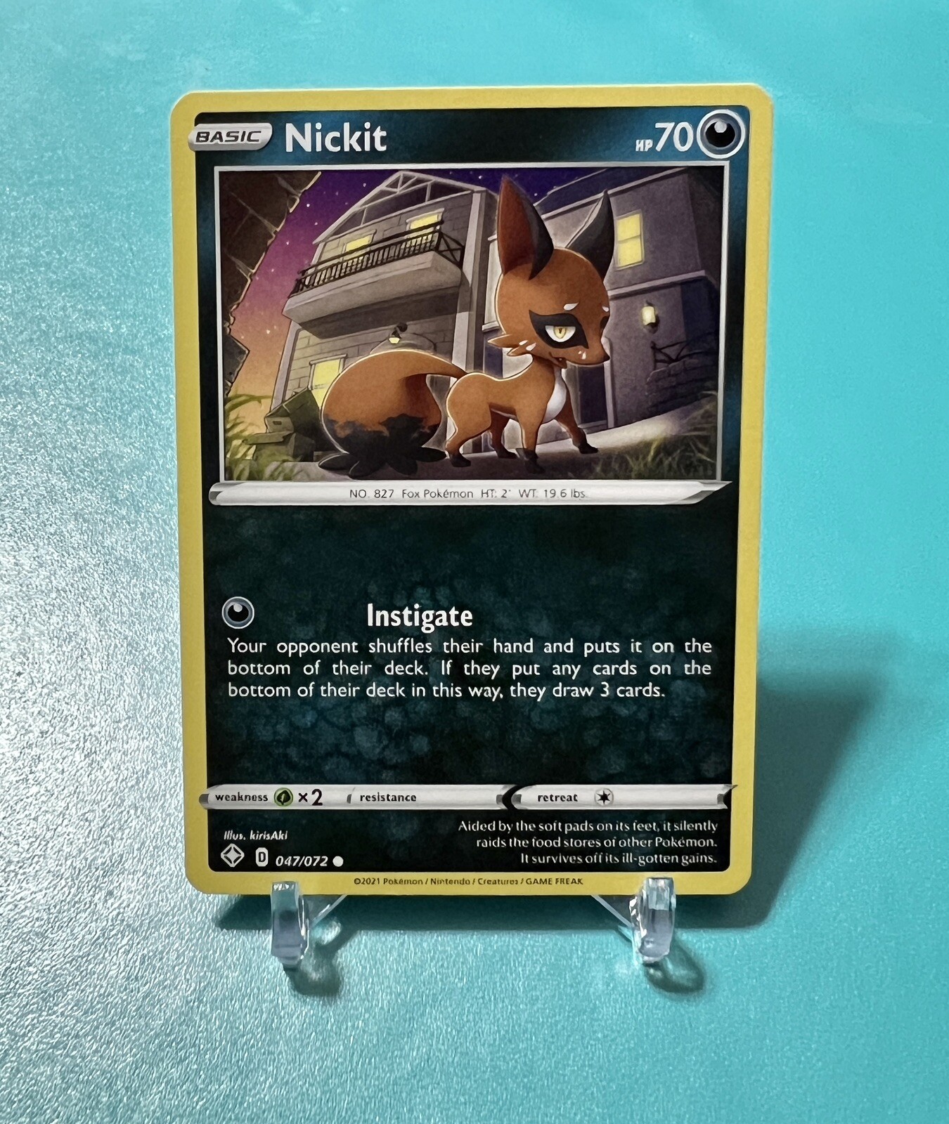 Nickit 047/072 Shining Fates Pokemon Card NM | eBay