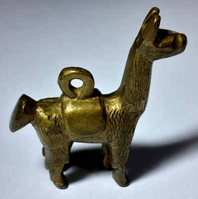 Small statue with figure of Llama made of Peru with ancient bronze | eBay