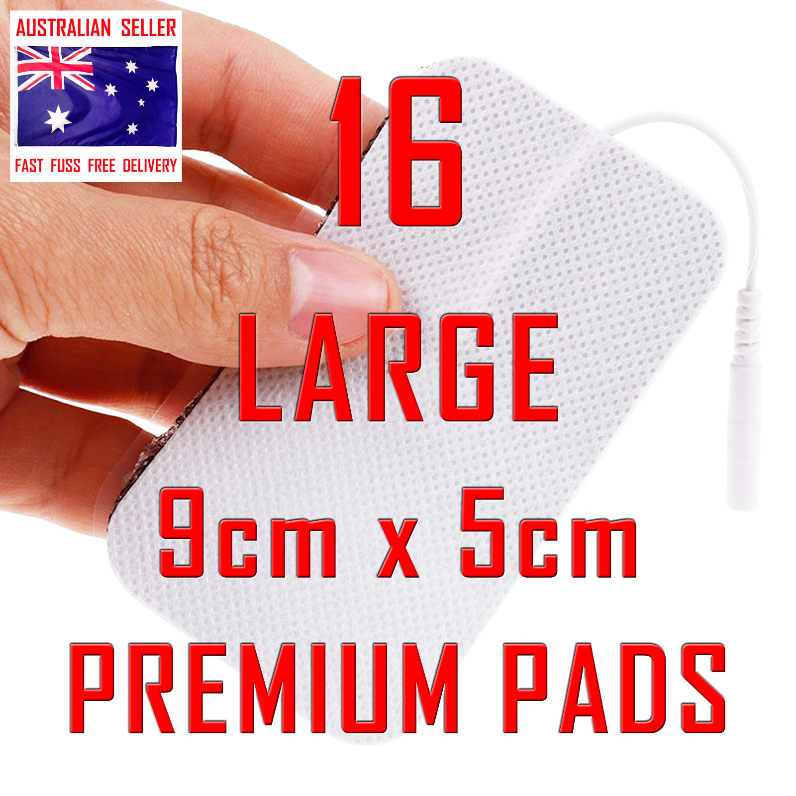Elle compatible TENS EMS ELECTRODE PADS 9cm x 5cm x 16 @ ONLY $2 PER ...