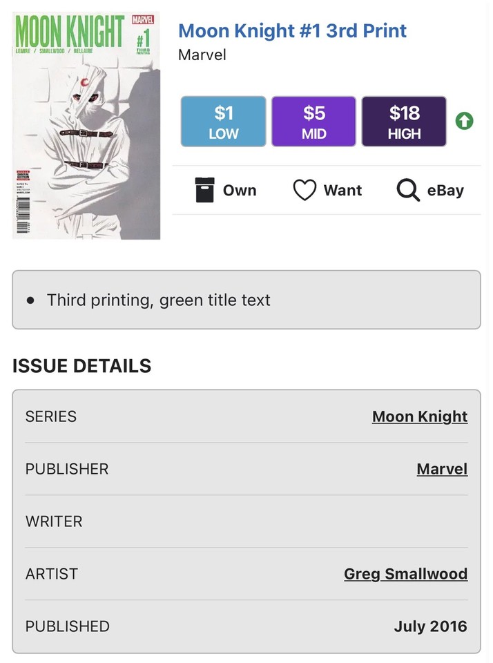 Moon Knight #1 (2016) Vol 6 Marvel 1st Dr Emmet aka Ammut SET 1st 2nd ...