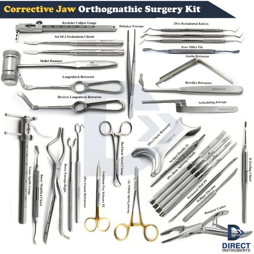 Set of 33 Maxillofacial Orthognathic Surgery Instruments Dental ...