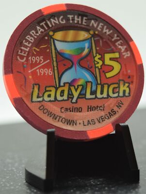 Lady Luck Casino $5 Chip Las Vegas New Year 1995 / 1996 Paulson H&C | eBay