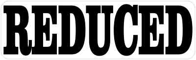 10in x 3in Reduced Sticker Car Truck Vehicle Bumper Decal | eBay