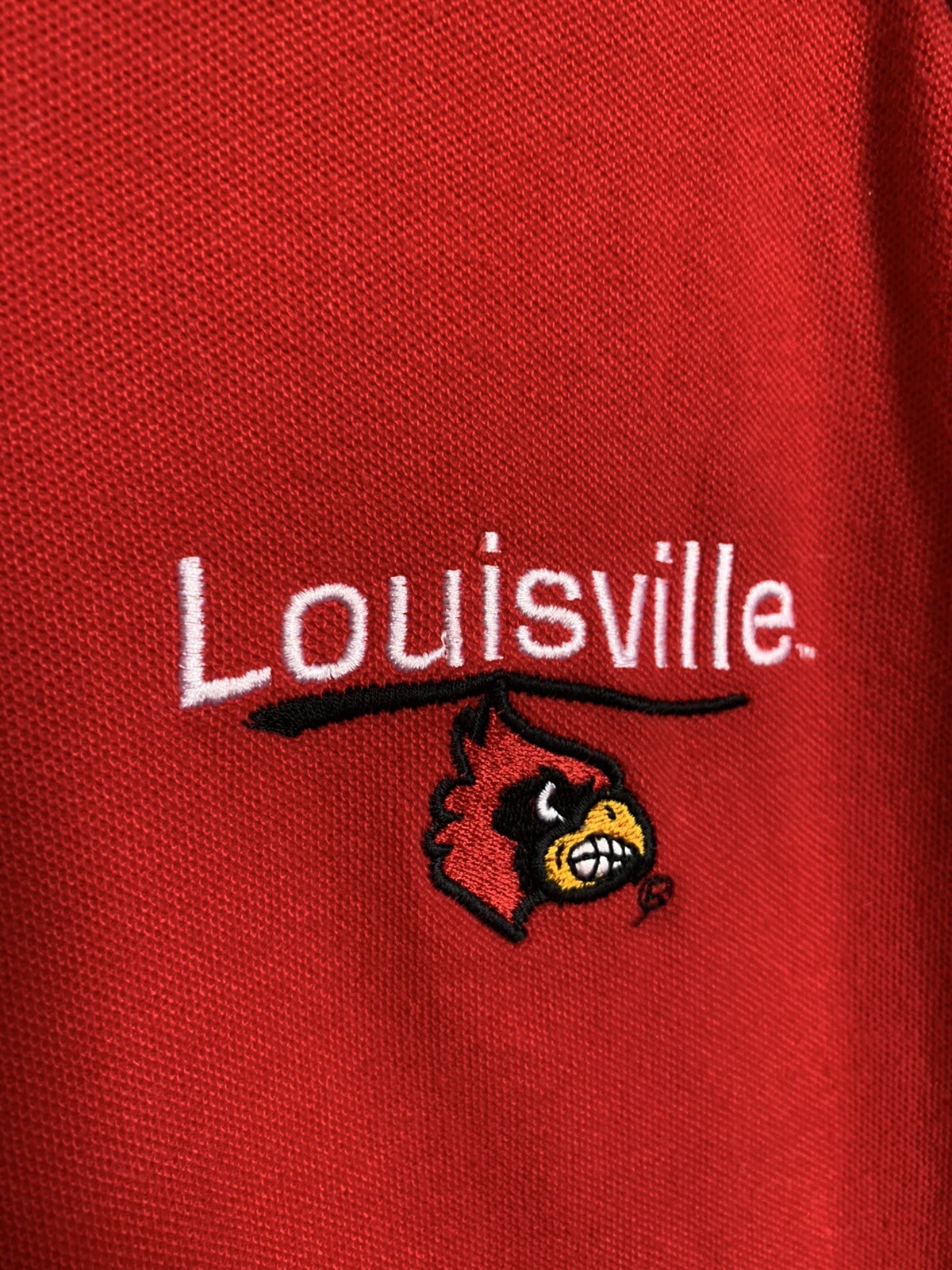 Starter Brand UofL Vtg Louisville Red Polo Shirt size Men’s Medium | eBay