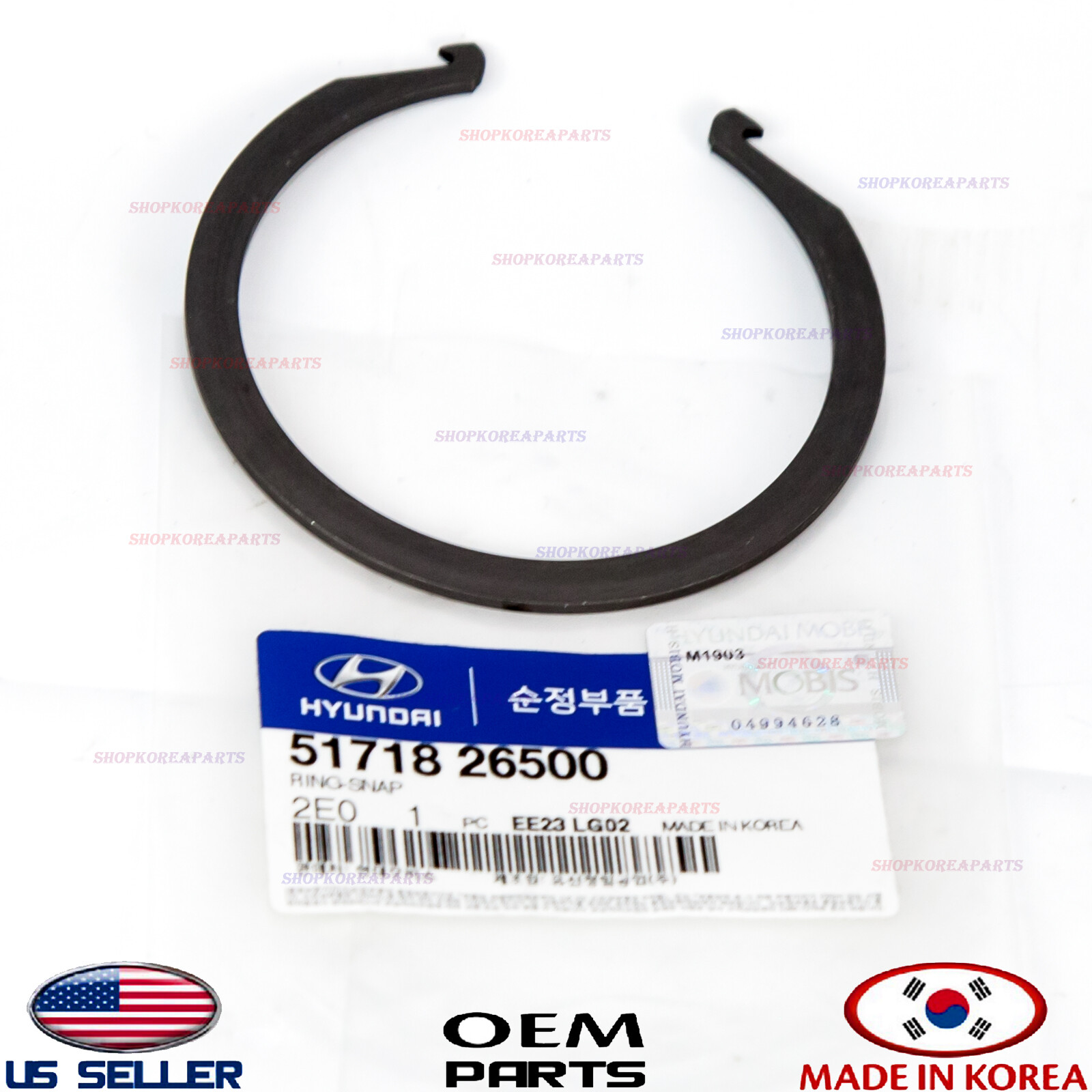 Genuine OEM Front Wheel Bearing Snap Ring 2001–2017 Hyundai Kia 51718 ...