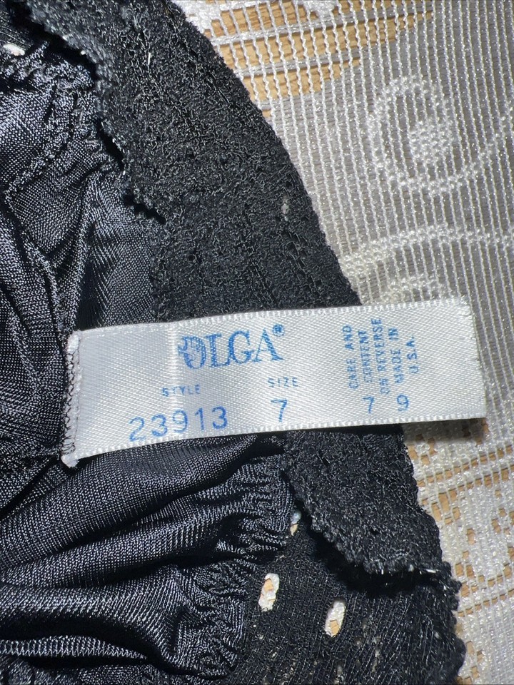 VINTAGE by OLGA SECRET HUG STYLE #23913 PANTIES Black sz 7 L FLAWED | eBay