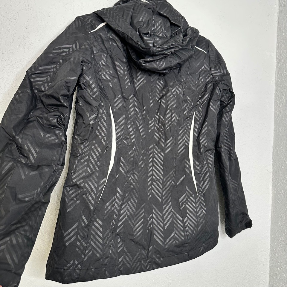 ZeroXposur Women's Winter Snow Ski Jacket Black Herringbone Warm Coat ...