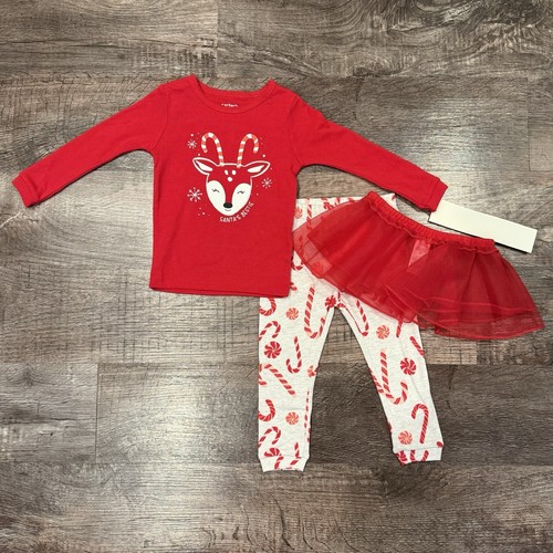 NEW Carters “Santa’s Bestie” Baby Girls Christmas Holiday 3 Piece Set ...