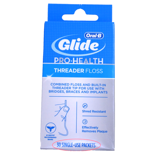 Oral-B GLIDE Pro-Health THREADER FLOSS 30 single use packets ORIGINAL ...