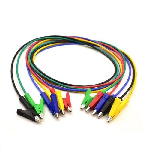 5Pcs 14 Gauge Jumper Wires Alligator Clips Heavy Duty Silicone Test ...