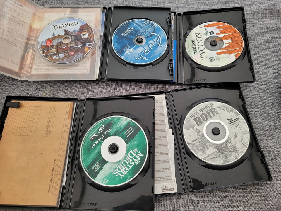 PC ADVENTURE GAMES AURA DISCWORLD NOIR MONOPOLY TYCOON MYSTERY DRUIDS ...