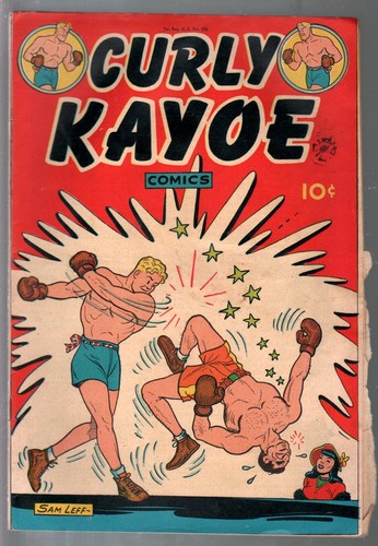 Curley Kayoe #1-First issue-boxing comic strip-Fritzi Ritz-Sam Leff-VG ...