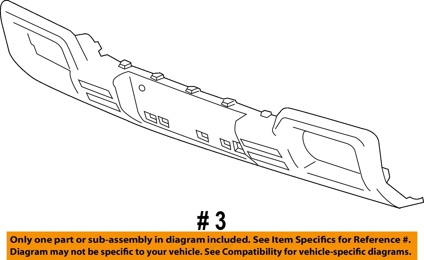 GM OEM 14-15 Sierra 1500 Front Bumper Bumper Components-Skid Plate ...