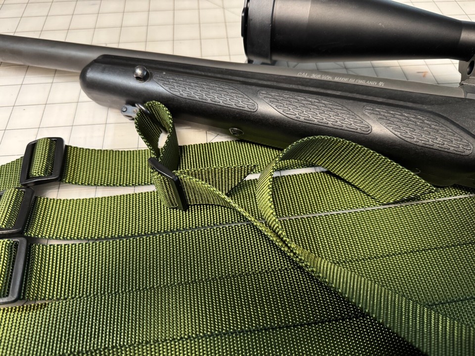 USGI Military Style Rifle Sling- Army OD Rifle Sling two triglides and ...