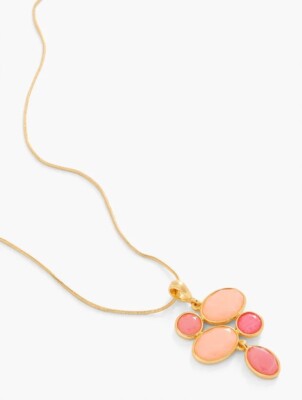 NWT TALBOTS SPRING CRYSTALS PENDANT NECKLACE AURORA PINK SRP $69.50 | eBay