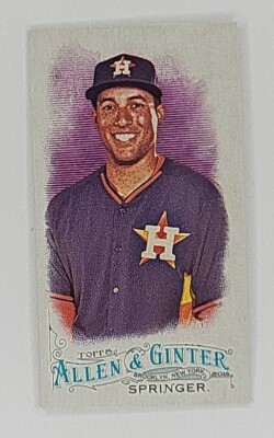2016 TOPPS ALLEN & GINTER #197 GEORGE SPRINGER MINI PARALLEL HOUSTON ...