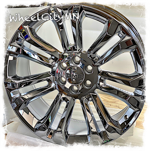 22" chrome OE 5666 replica SES wheels fits 2020 GMC Yukon XL 6x5.5 +24 ...