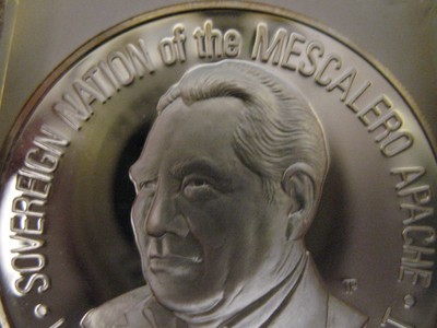 7/8-OZ. MESCALERO APACHE AMERICAN NATIVE INDIAN TRIBAL COIN SILVER.999 ...