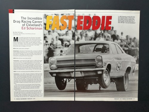 Drag Racer Fast Eddie Schartman - Original 8 Page Color Article | eBay