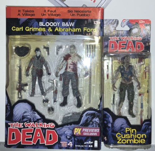 Mcfarlane Walking Dead comic Figures Carl & Abraham / PINCushion ZOMBIE ...