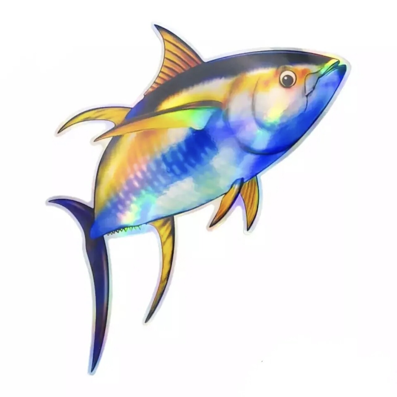 Reflective FISHING Stickers Decals 20cm Esky Boat Car Fish Gift Squid ...