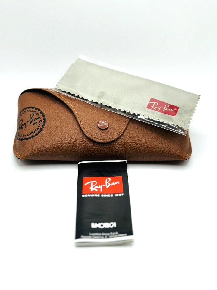 Ray-Ban Glasses Case for Sunglasses Eyeglasses Brown, Cleaning Cloth ...