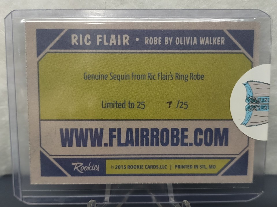 Custom Ric Flair Ring Worn Relic Card - Original Pink Sequin 7/25 | eBay