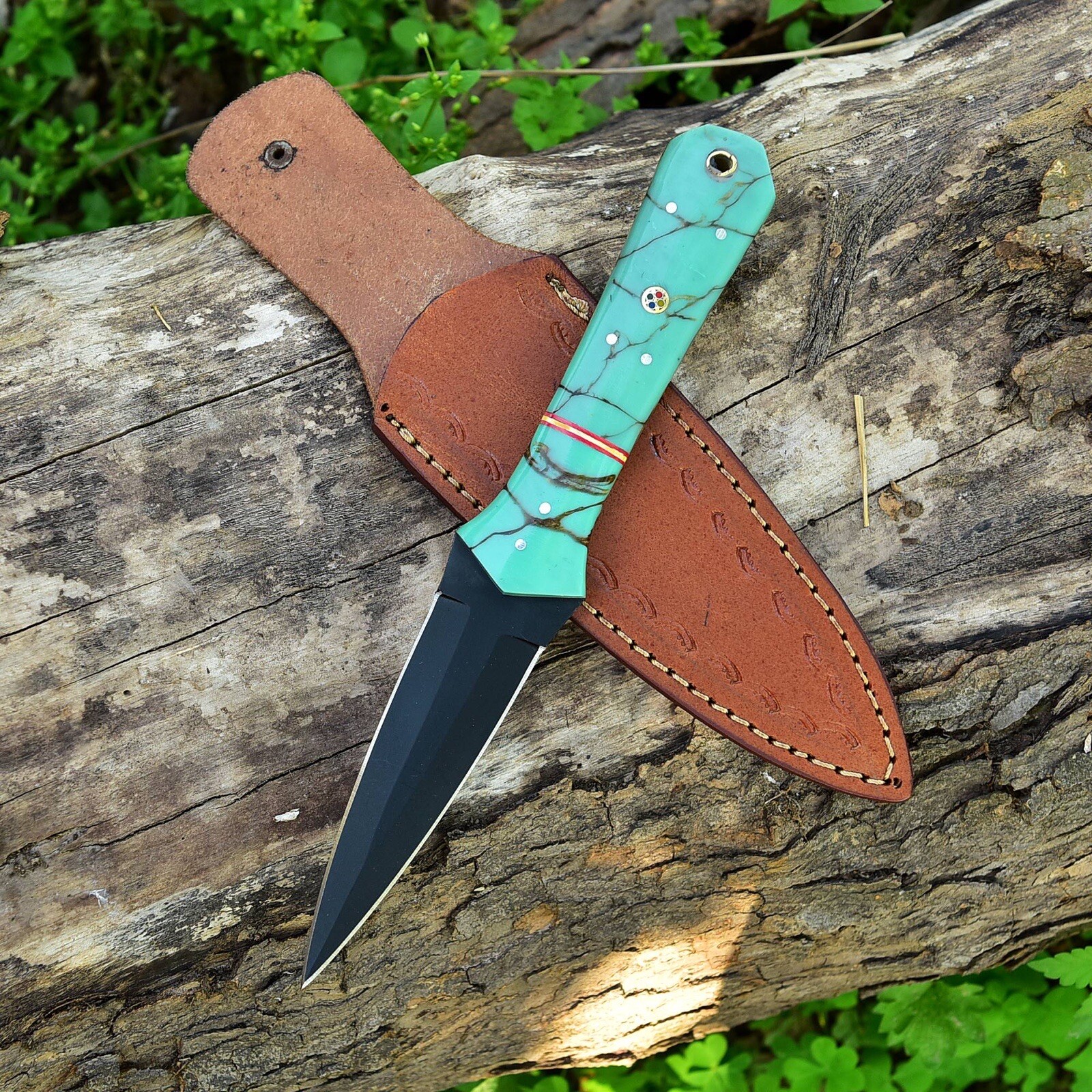 9" Handmade Double-Edged titanium steel Dagger boot Knife Boot knife | eBay