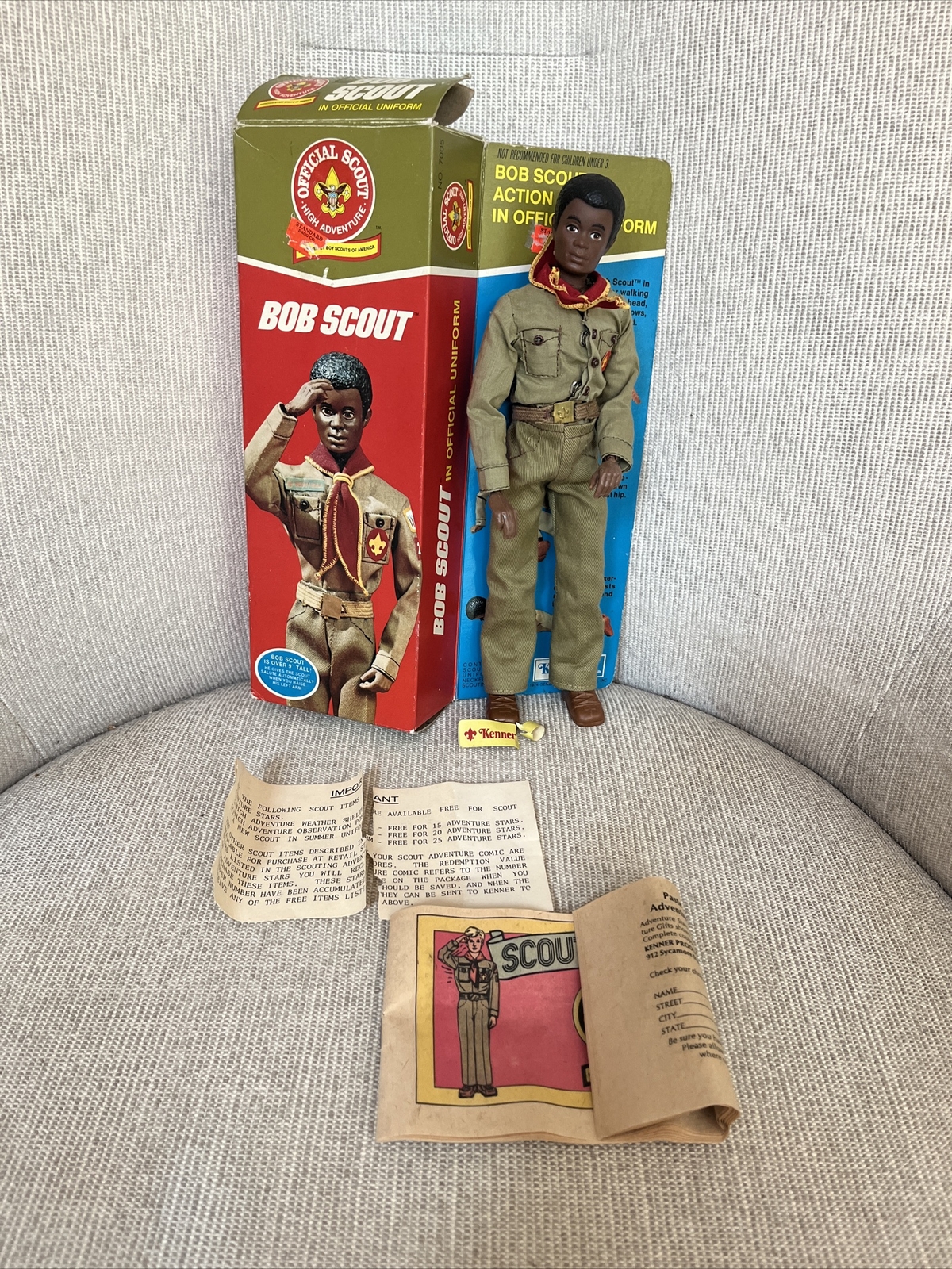 VINTAGE KENNER BOB SCOUT BLACK AFRICAN AMERICAN ACTION FIGURE DOLL ...