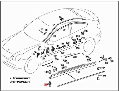 8pcs Genuine MERCEDES BBDC A208 A209 C209 Expansion rivet 0019900192 | eBay