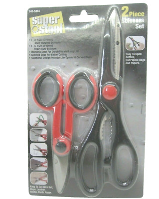 Super Steel Stainless Scissors 8 1/2" Multi Purpose & 5 1/2" Heavy Duty ...