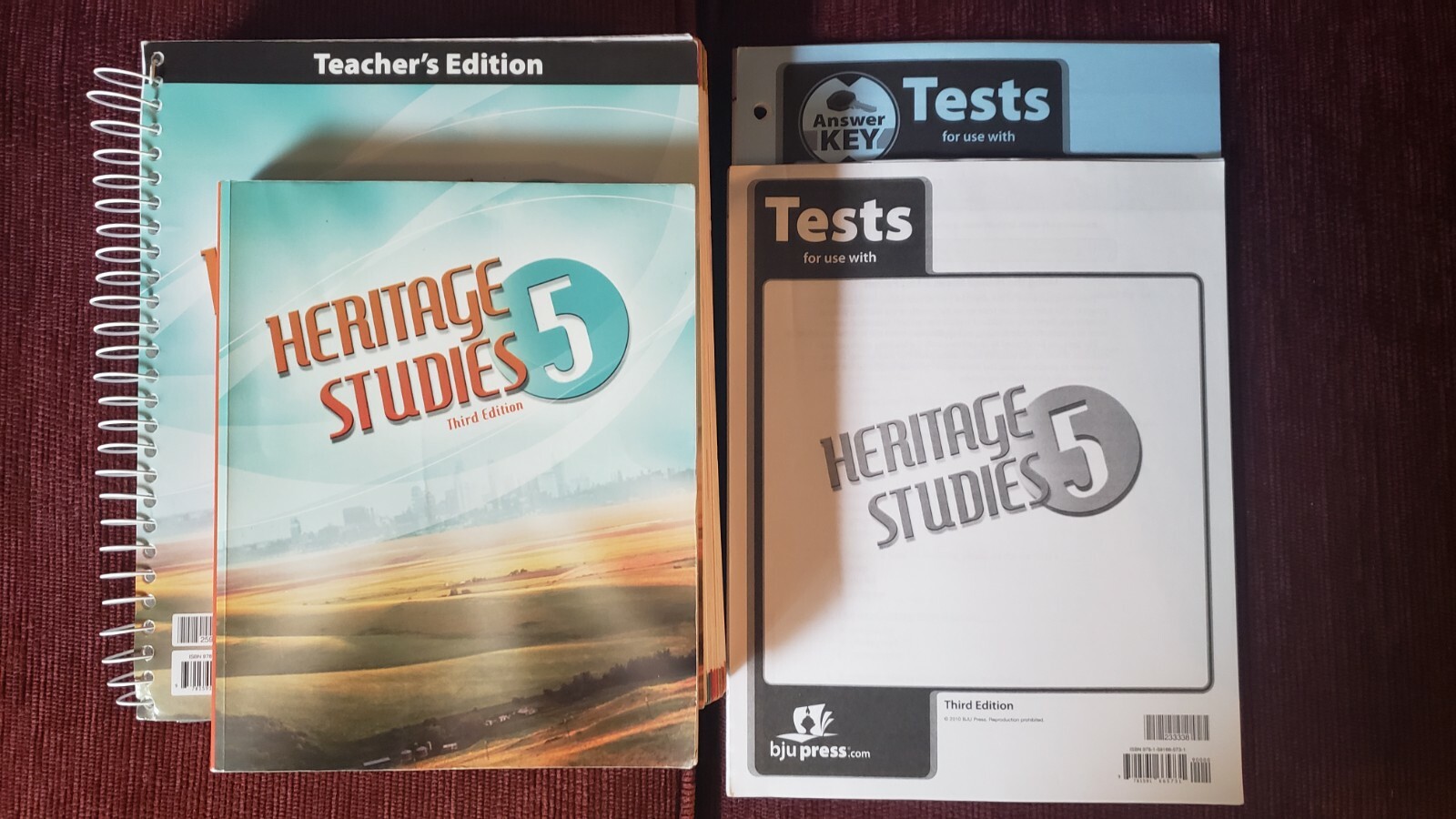 BJU Press Heritage Studies 5 Teacher's Ed(3rd), Student Book, Tests ...