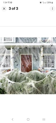 Spider Web With 4 Spiders Halloween, 2oz Pack Spooky NIB ! Haunt | eBay