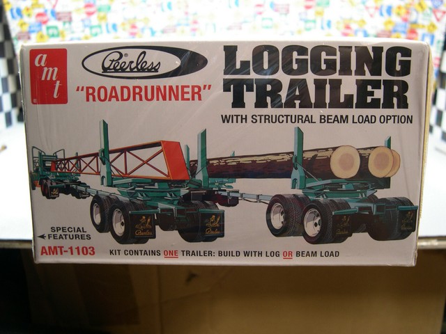 AMT AMT1103 1/25 Peerless Logging Trailer Plastic Model Kit for sale ...