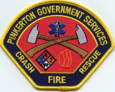 PINKERTON GOVERNMENT SERVICES Crash Fire Rescue FIRE PATCH | eBay
