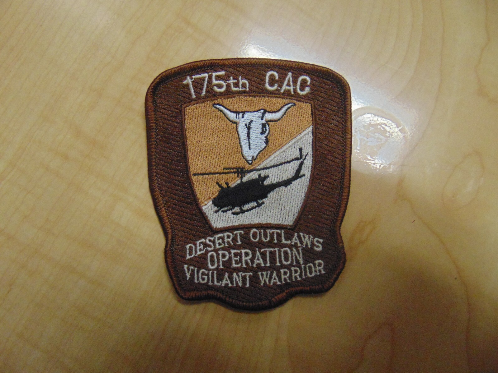PATCH MILITARY 175TH CAC DESERT OUTLAWS OPERATION VIGILANT WARRIOR | eBay