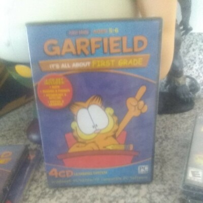 HOME SCHOOL GARFIELD, IT'S ALL ABOUT FIRST GRADE, PC CD-ROM (4 DISCS ...