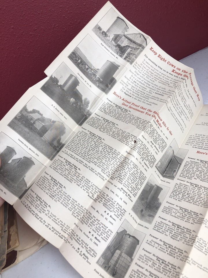 Rare Saginaw Silo Farmers Co-Op Des Moines, Iowa Brochure Pamphlet | eBay