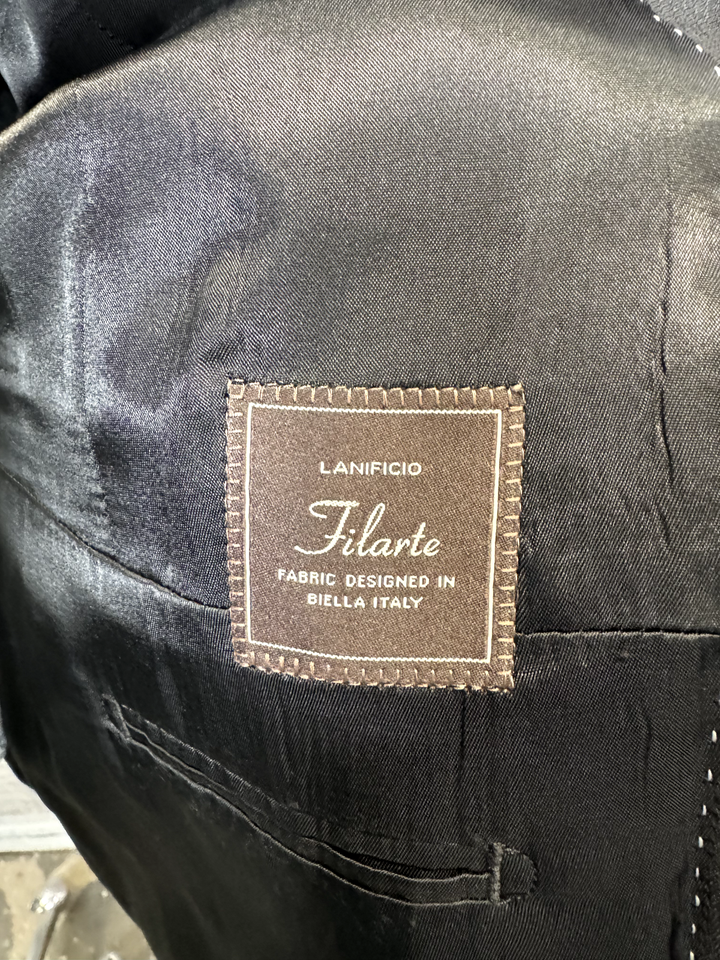 Paul & Betenly Mens Black Filarte 100% Wool 2 Piece Suit 46R Jacket ...