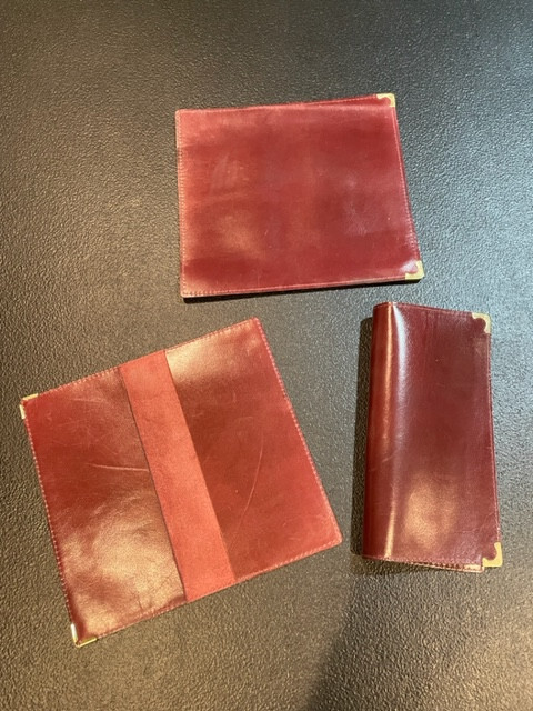 Top grain burgundy cowhide leather checkbook cover ADDRESS BOOK COVER ...