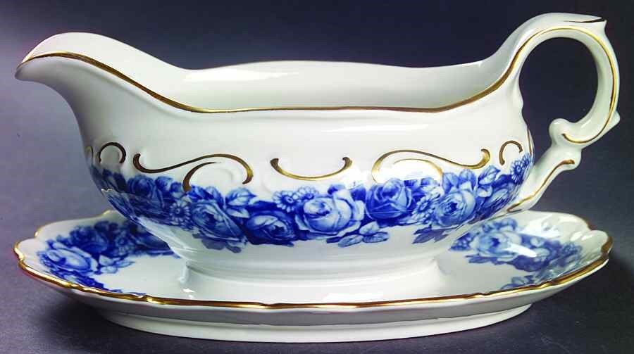 Schumann Bavaria Fine China Heirloom Blue 50 pieces: 8 - 5 pc settings ...