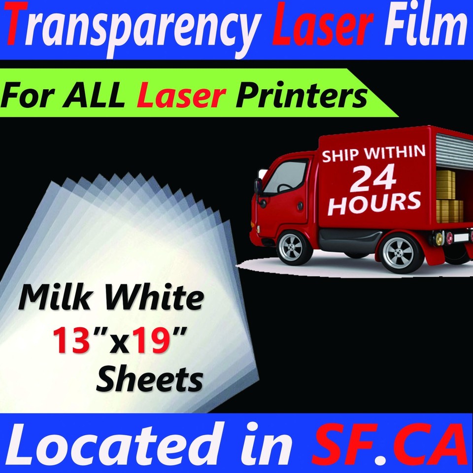13 x 19，Milky Transparency Laser Printer Film Silk Screen Printing 100 ...