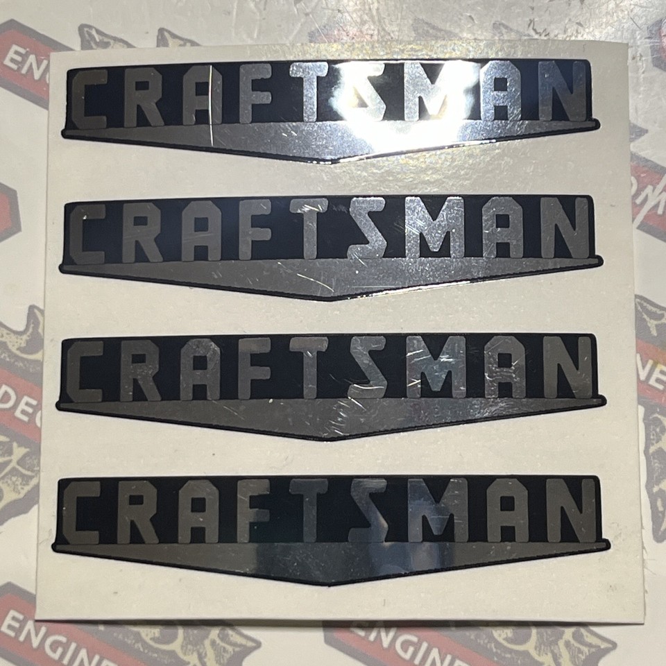 Craftsman V Chrome and Black Tool Decals Box 2 1/2” set 4 | eBay