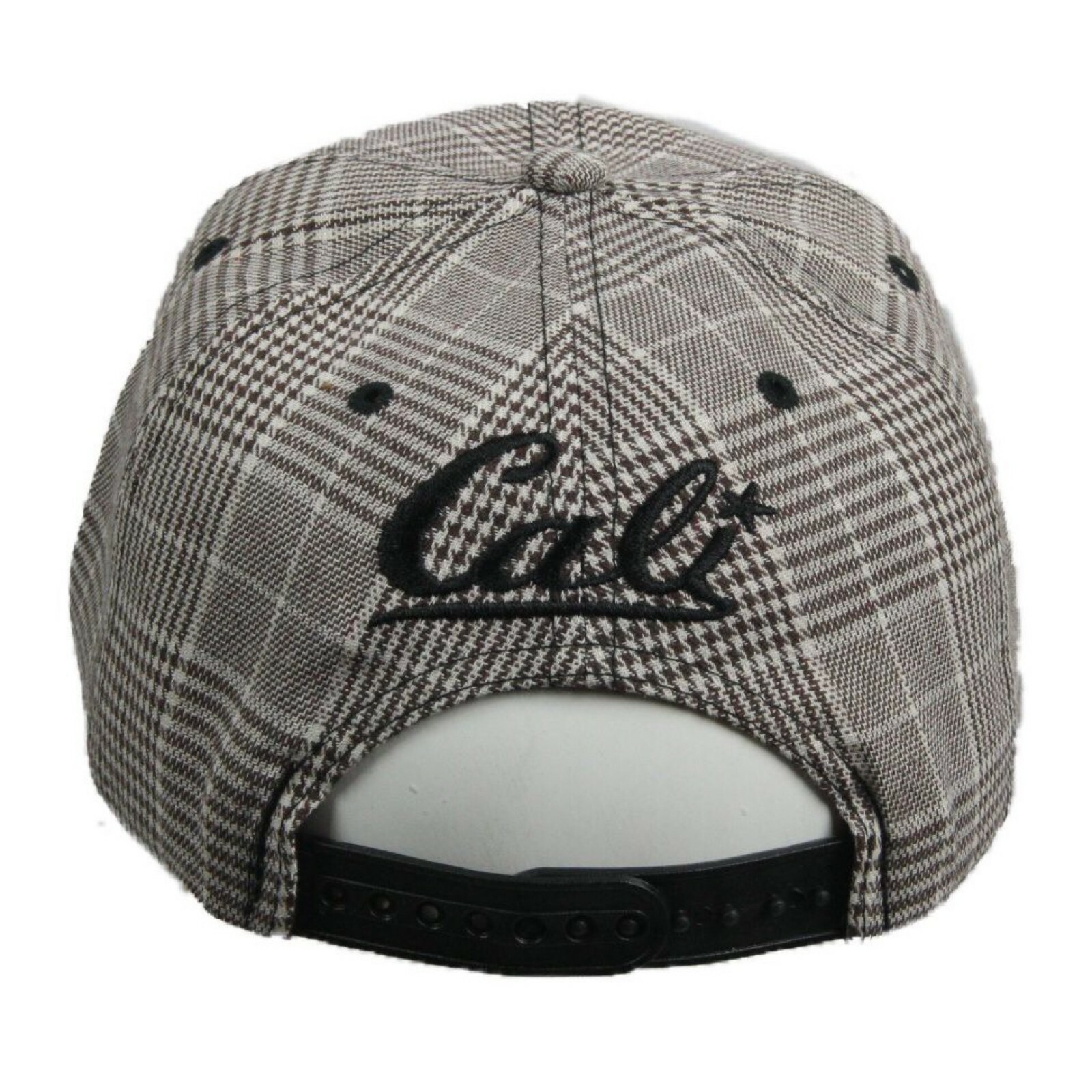 Baseball Cap CALI Sun Hat CA Check Snapback Flat Bill Hip Hop ...