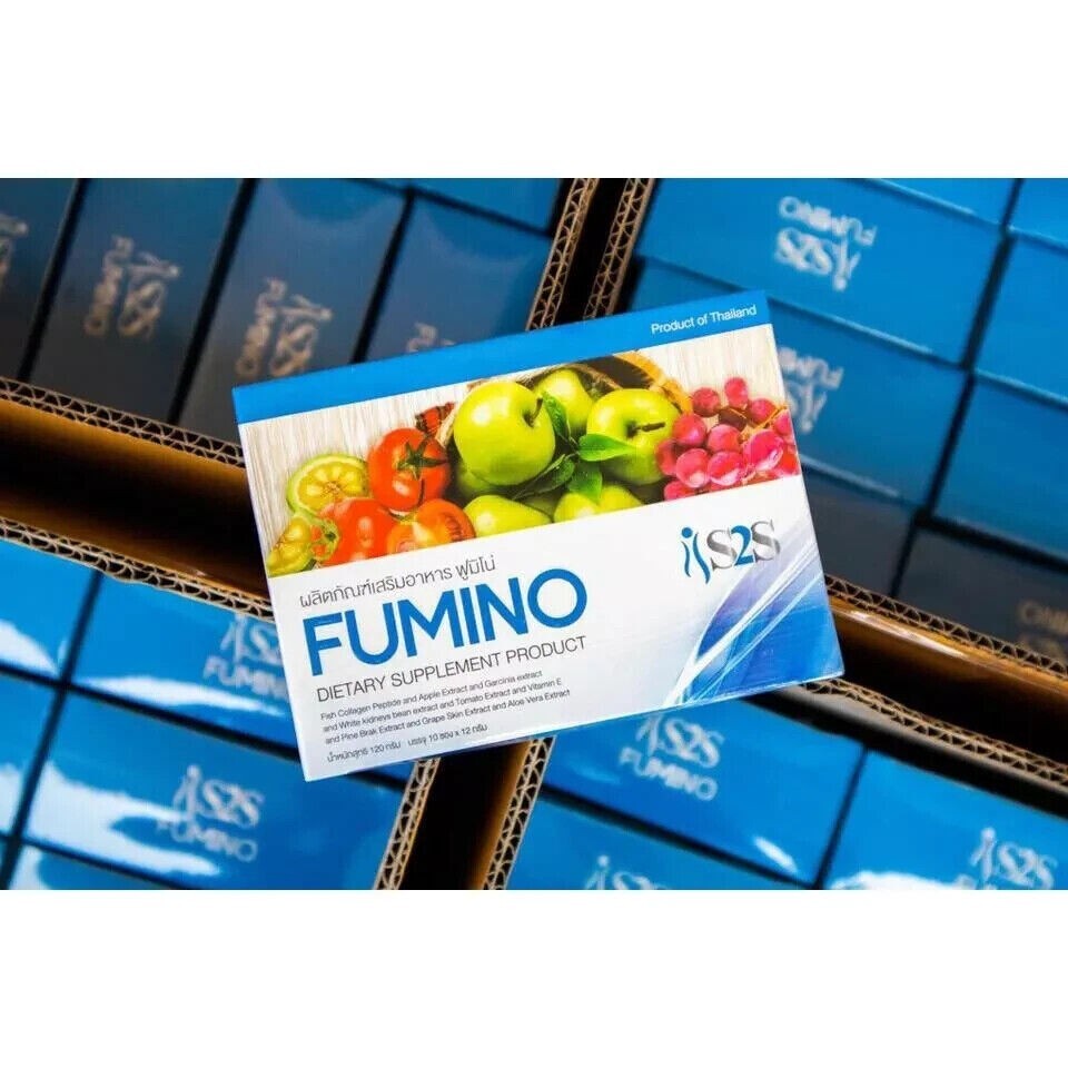 2 BOX FUMINO S2S Collagen Detox Drink Apple Fiber Belly Burn Bright ...