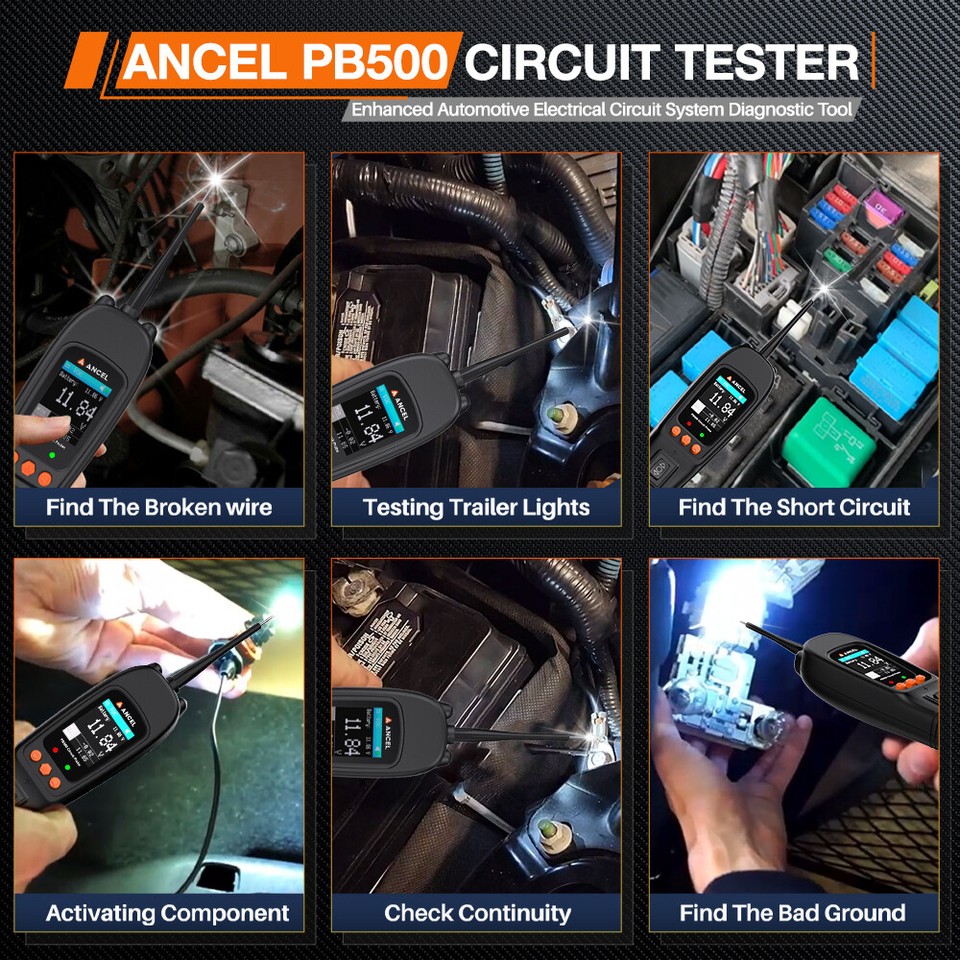 Automotive Circuit Tester ANCEL PB100 PB500 PB600 Power Circuit Probe ...
