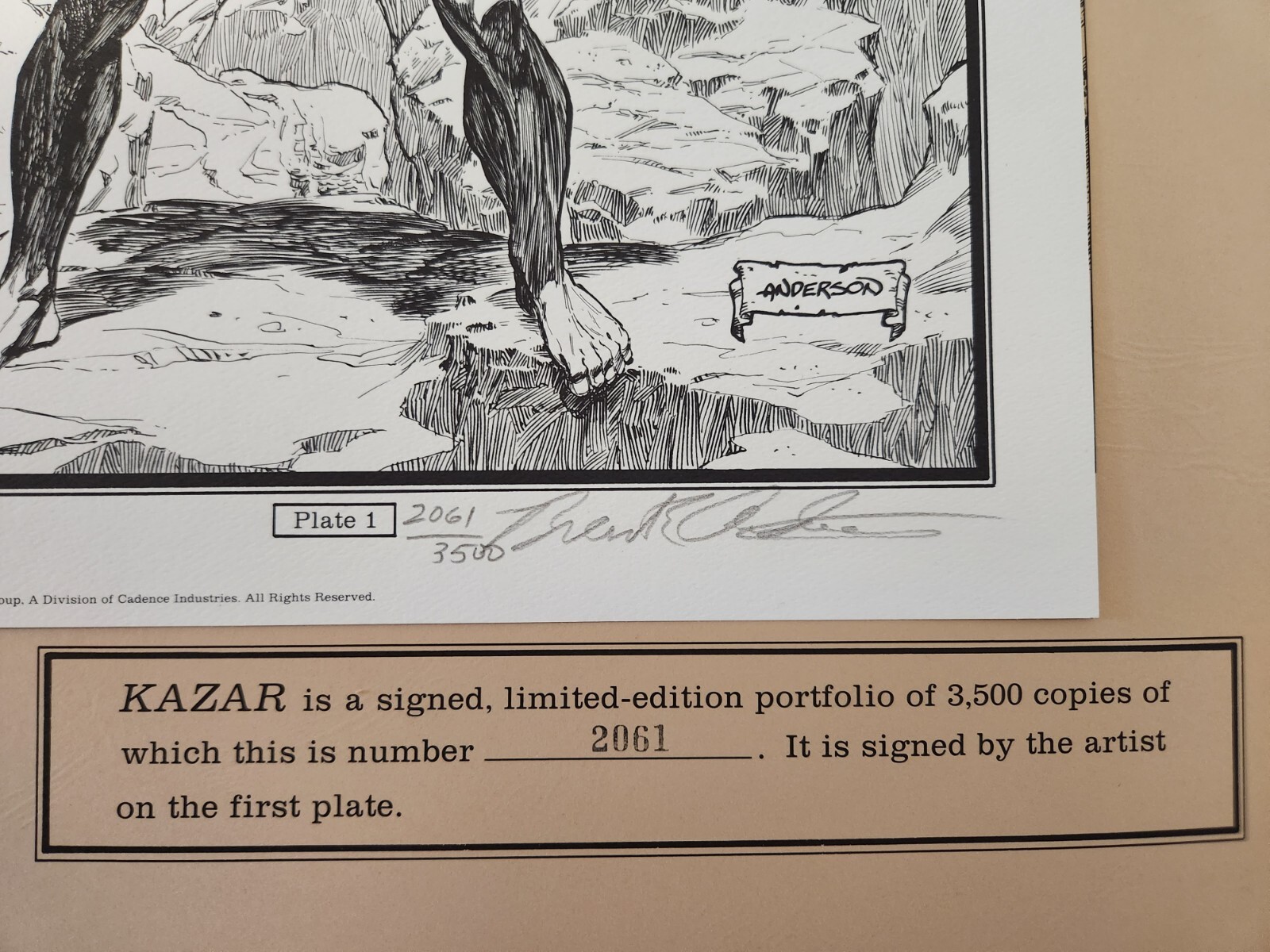 Brent Anderson's KA-ZAR Art Portfolio, 6 Prints Signed Limited Ed ...