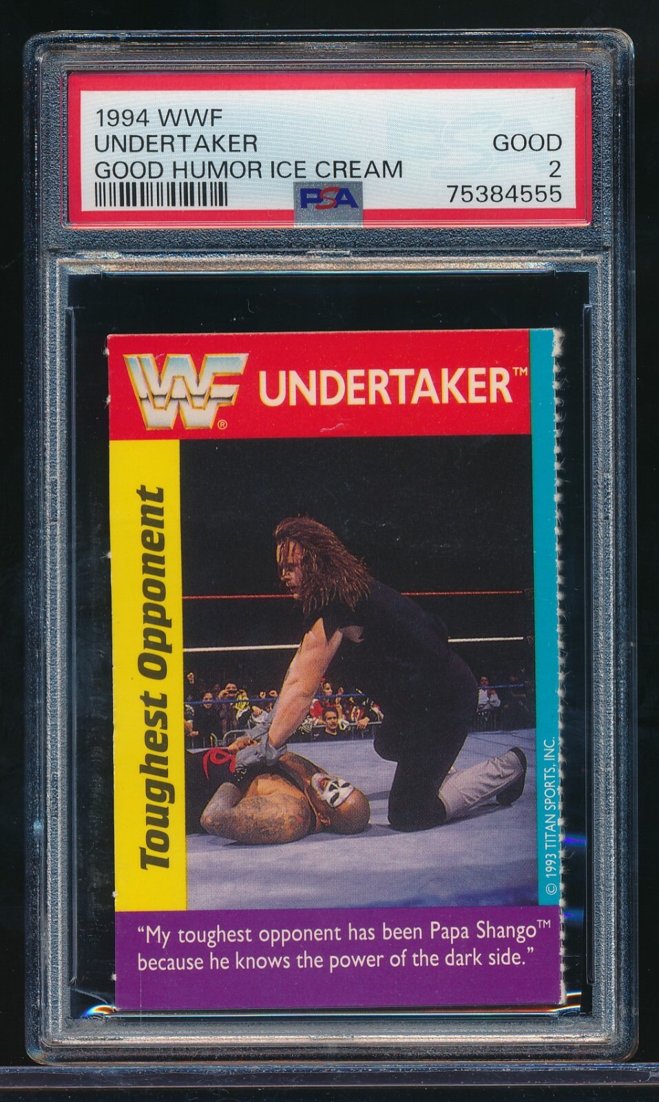 1994 WWF Good Humor Gold Bond Ice Cream Undertaker PSA 2 looks better ...