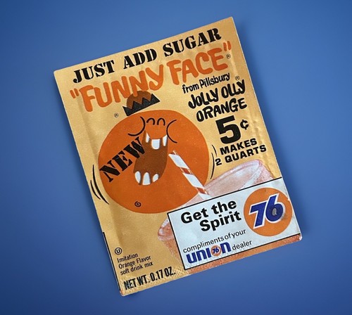 Vintage 1970's Pillsbury FUNNY FACE Jolly Olly Orange Drink Pack SEALED ...